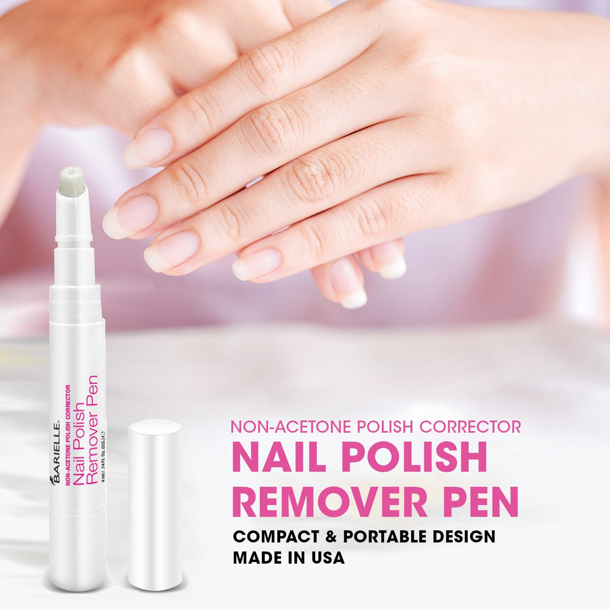 Barielle Acetone Free Nail Polish Remover Pen .14 oz. (Pack of 2 ...